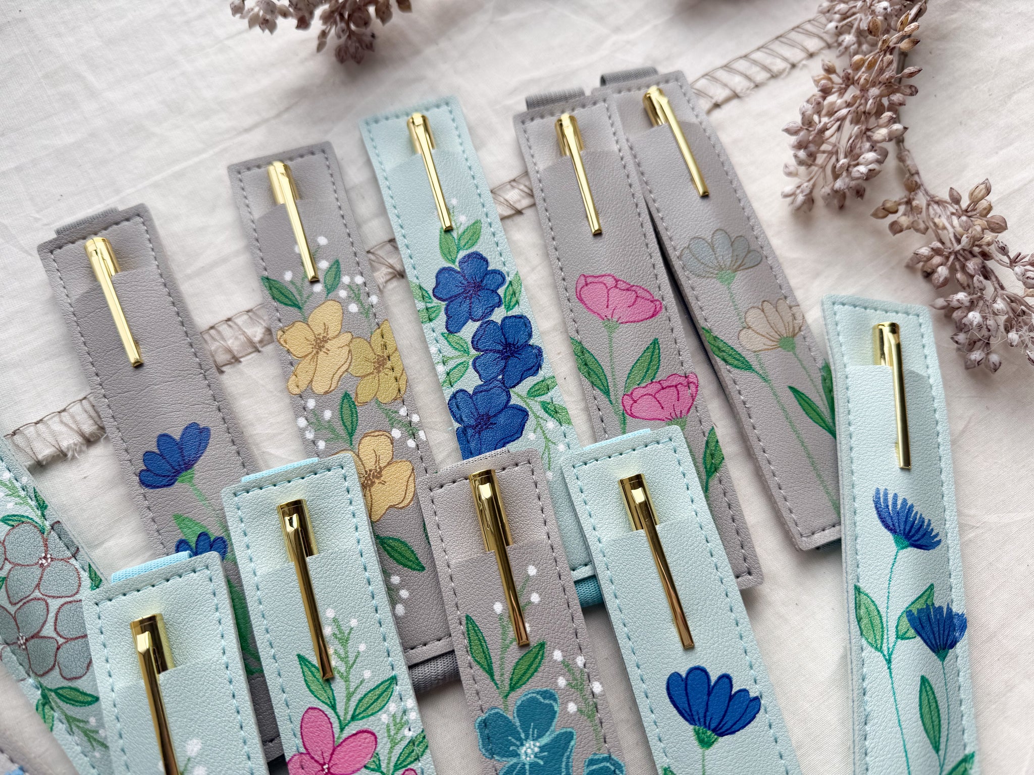 Elastic Pen Holder-Colorful Floral – A House of Books