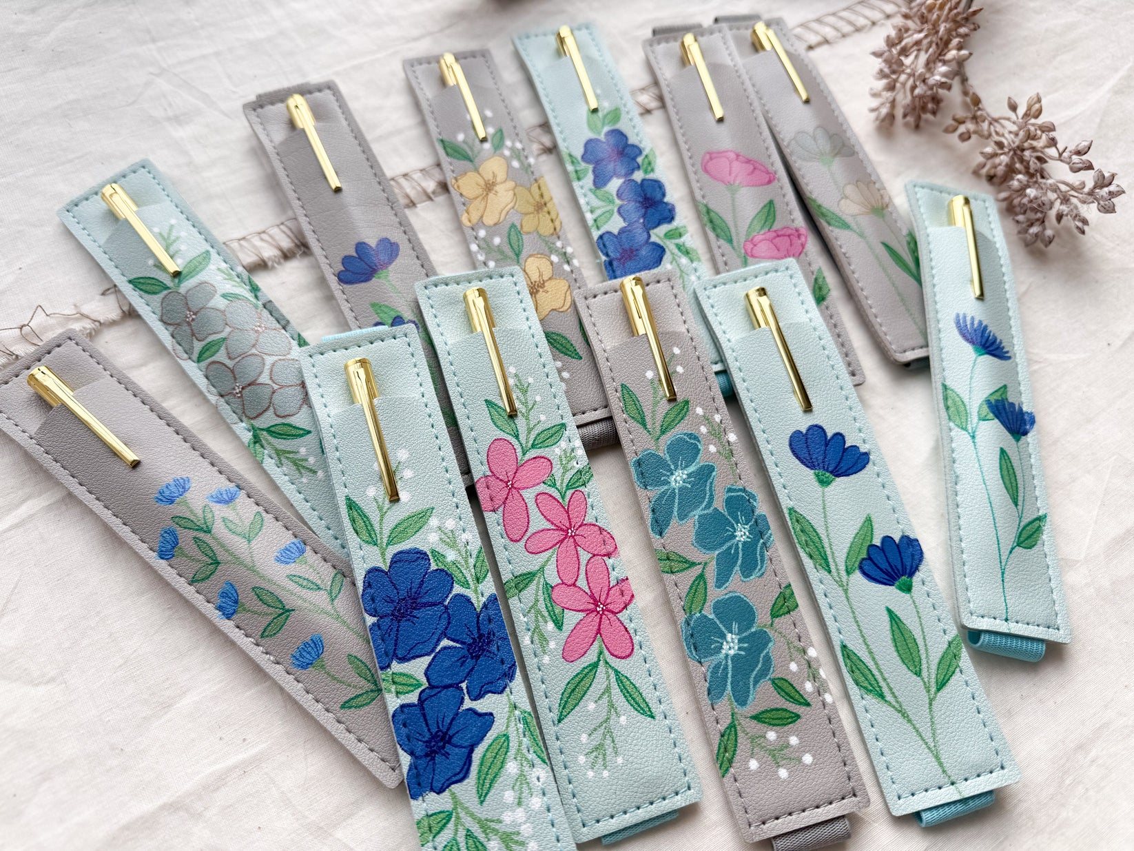 Elastic Pen Holder-Colorful Floral – A House of Books