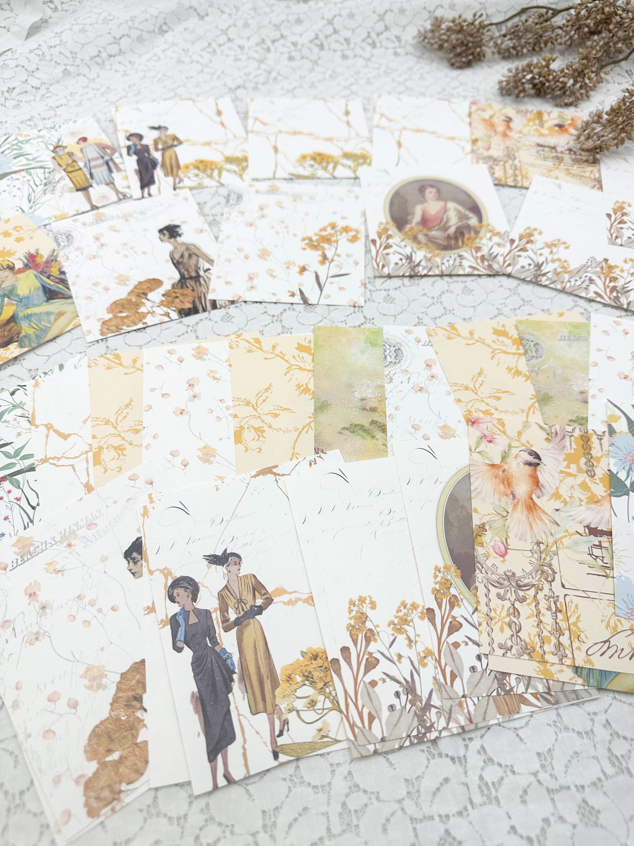 Double Sided Cardstock Pack- Reproduction Vintage Papers – A House of Books