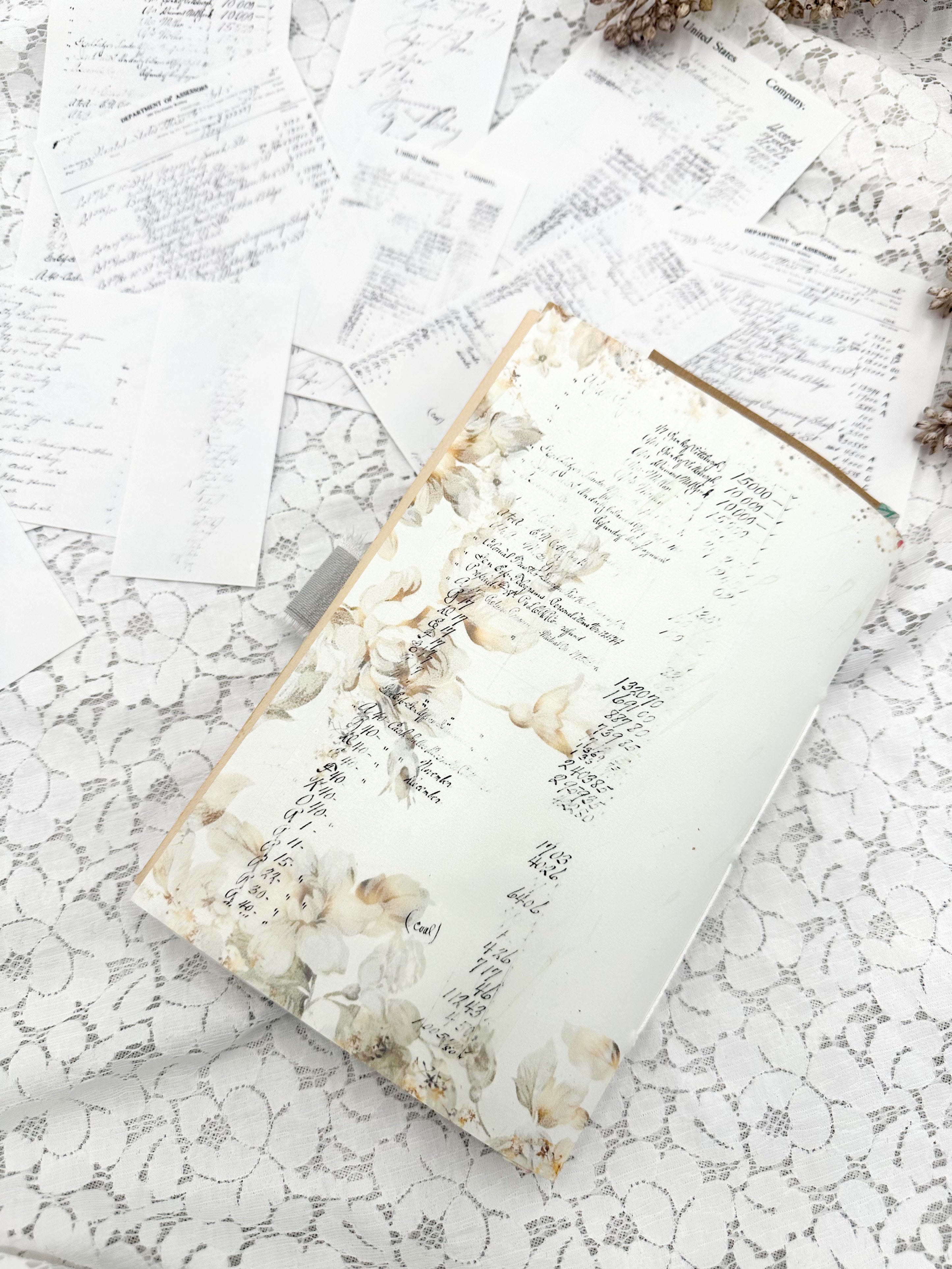 Clear Matte Stickers of Vintage Ledger Writing – A House of Books