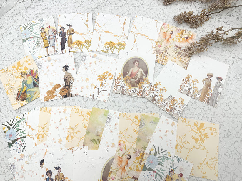 Double Sided Cardstock Pack- Reproduction Vintage Papers – A House of Books