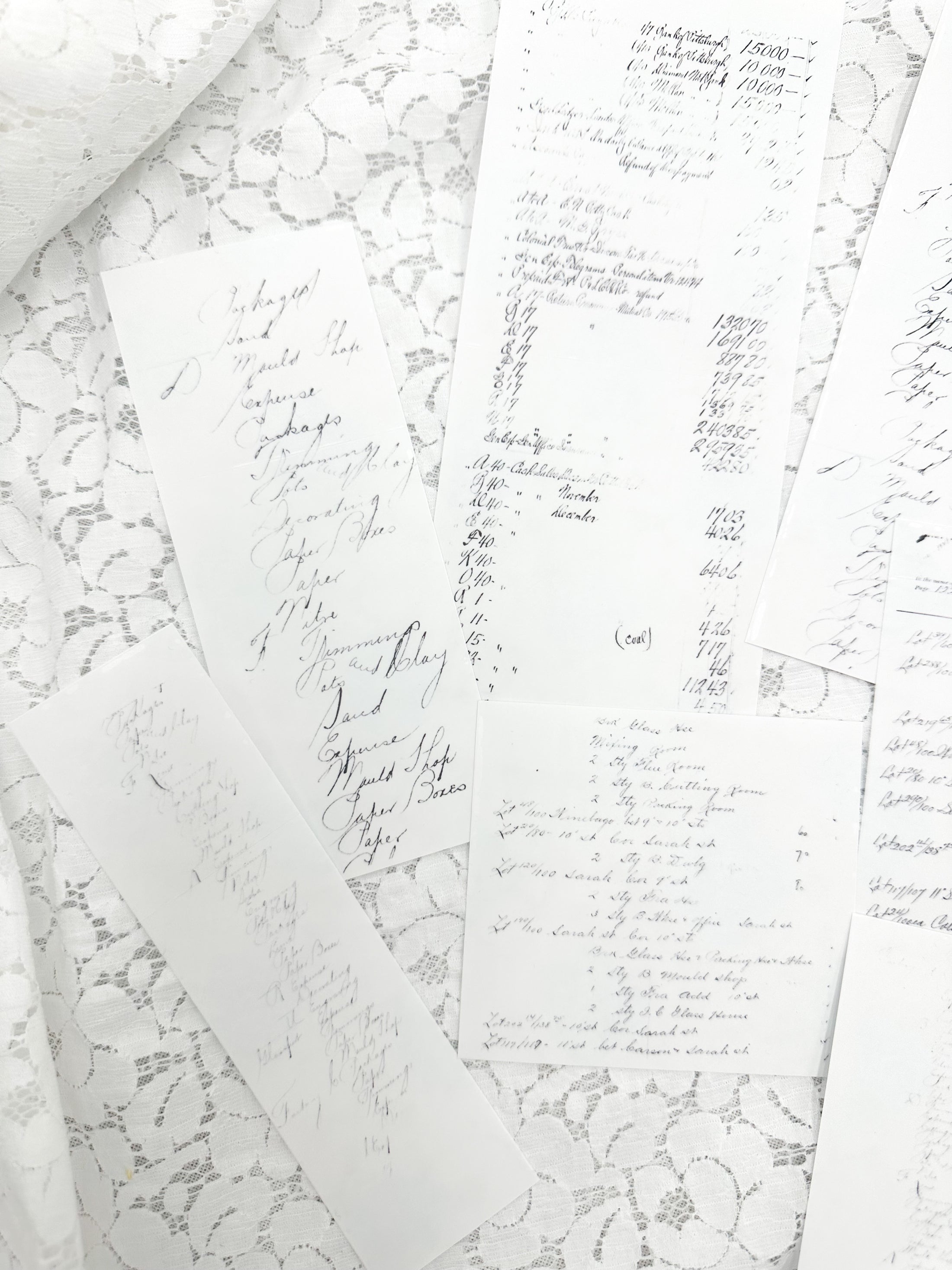 Clear Matte Stickers of Vintage Ledger Writing – A House of Books