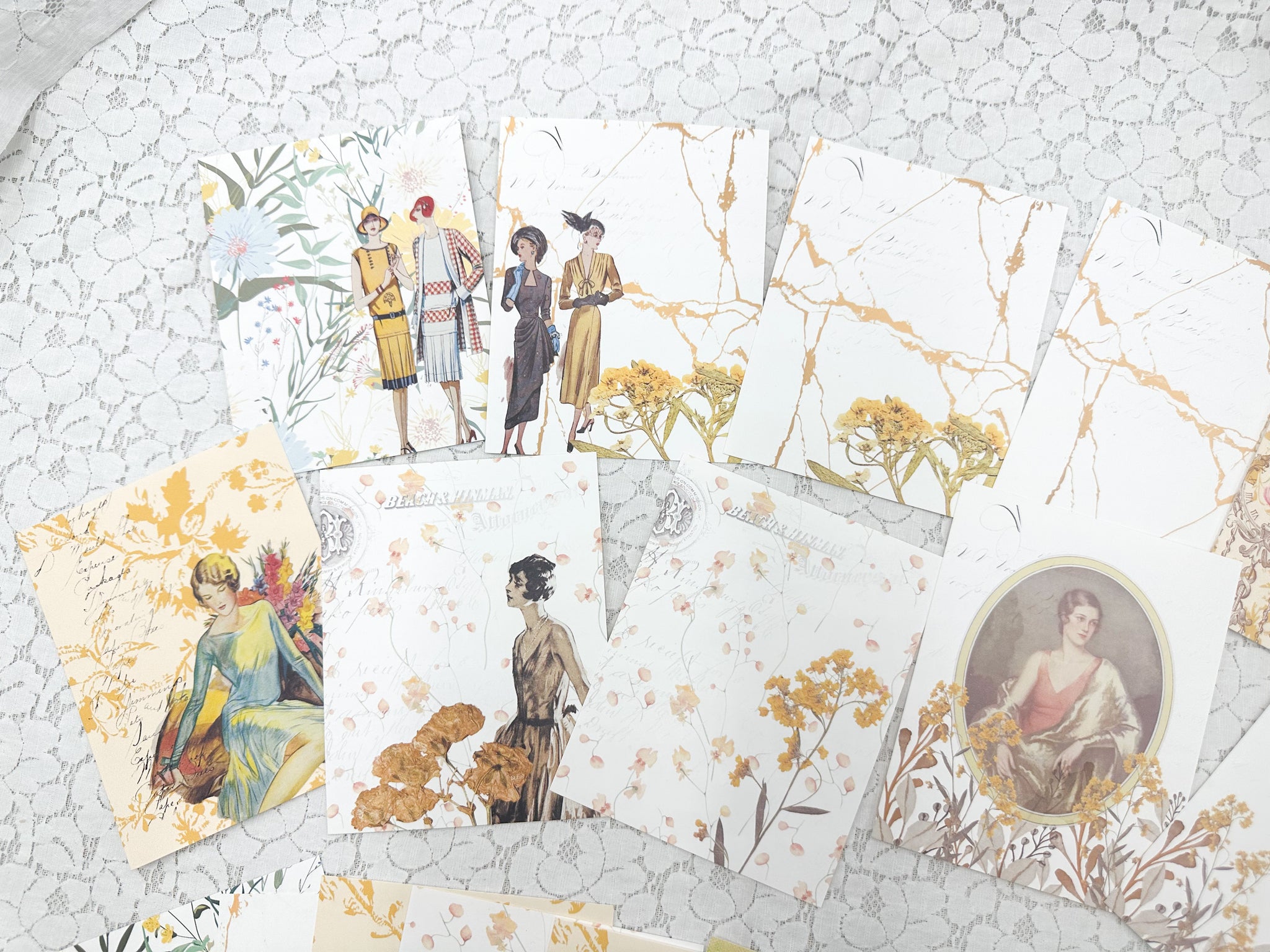 Double Sided Cardstock Pack- Reproduction Vintage Papers – A House of Books