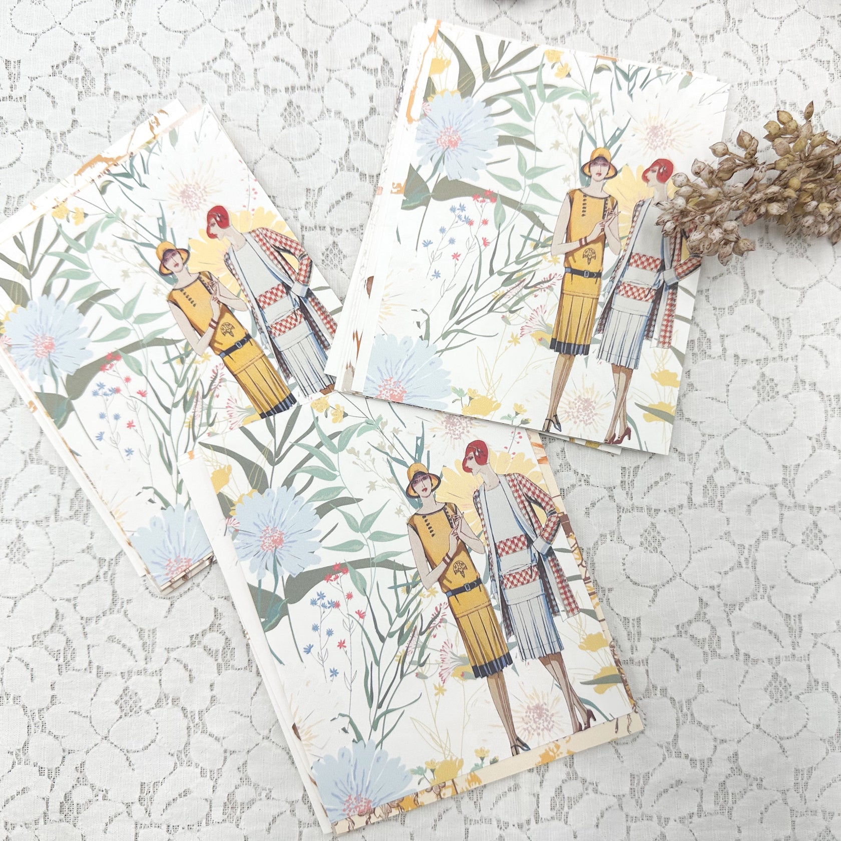 Double Sided Cardstock Pack- Reproduction Vintage Papers – A House of Books